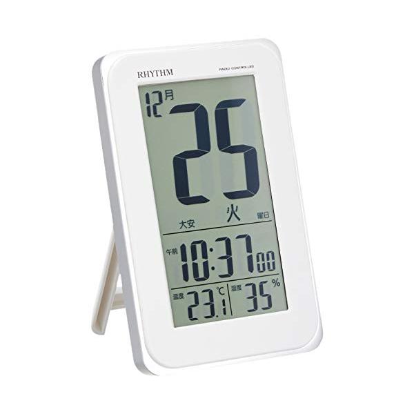 サイズ：12.8x8.2x2.3cm、質量：160g使用電源:アルカリ単4形×2本(別売)ムーブメント:電波時計アラーム:電子音(ピピピ)その他:温度表示(-9.9~50℃)、湿度表示(20~95%)、カレンダー、六曜、バックライト、止めて...