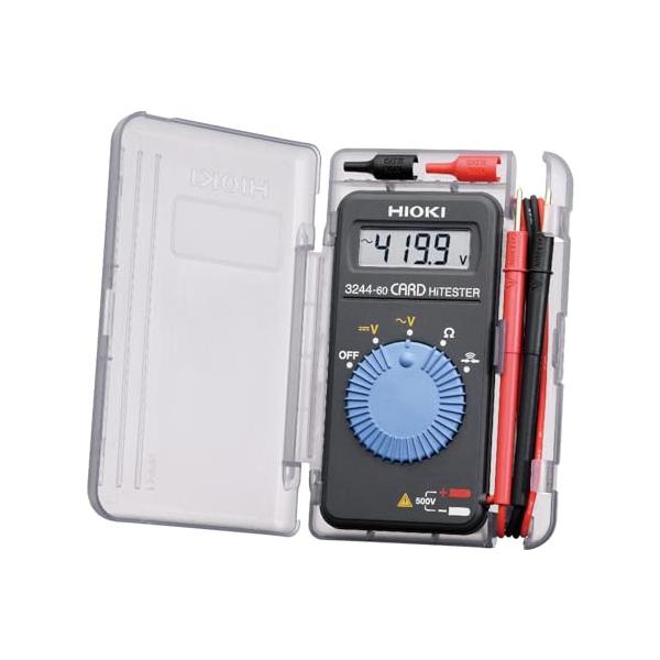 重さ60g・厚さ9.5mmのカードサイズ、薄くて軽い、持ち運びに便利なコンパクト形状交流電圧、直流電圧、抵抗、導通チェックの測定に対応、オートパワーセーブ機能搭載持ち運びに便利な半透明ハードケース ( C0204 ) 付属プローブ先端に金メ...