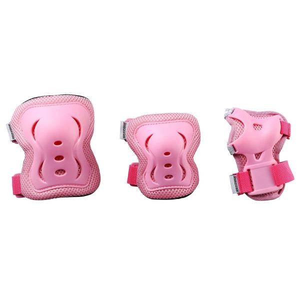 原産国:中国製品サイズ:(約)手/縦14×幅9cm、ひじ/縦11×幅9cm、ヒザ/縦13×幅12cm製品重量:(約)220g色:ピンク手のひら、ひじ、ヒザの3点をガードするキッズ用プロテクター