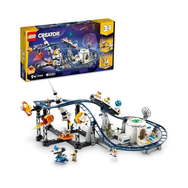 3in1組み立てセット ? 1箱で3種類のモデルの組み立てと組み替えを楽しめるレゴクリエイター 3in1 スペース・ジェットコースター(31142)3種類のアトラクション ? スペース・ジェットコースター、フリーフォール、フライヤーワクワク...