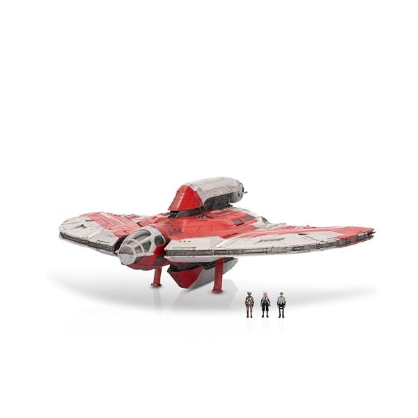 【本格スター・ウォーズデザイン】ヒットシリーズのAhsoka TanoのT-6ジェダイシャトルにインスパイアされたこの13インチ車両は、銀河の本質を遠くまで捉えています。想像力に富んだ遊び:開口部のコックピット、格納式着陸装置とスロープ、回...