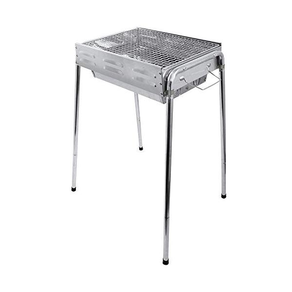 スリムな小型BBQコンロです。組立サイズ(約)WxDxH:450x300x300/480/700mm適応人数:4~5人用網サイズ: 290x375mm種類:薄型(収納厚:8cm)