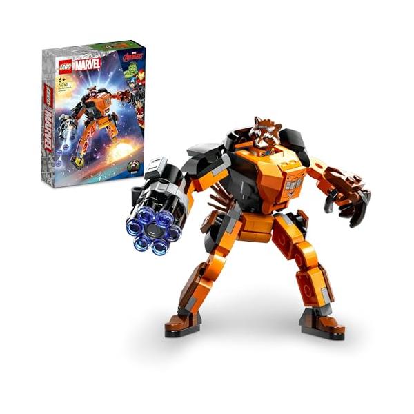 ロケットのメカスーツ ? ガーディアンズ・オブ・ギャラクシーのバトルアクションを再現できるレゴマーベル ロケット・メカスーツ(76243)キャラクター ? 全身の関節が動くメカスーツにロケットのミニフィギュアと6連射スタッドブラスターが付属...