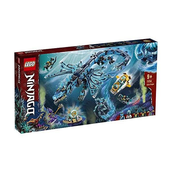 ファンタジーの世界あふれなドラゴンのプレイセット。忍者になりきってバトルしましょう!5体のミニフィグを含みます。ニャー、ゼン、敵など。かっこいいドラゴンのおもちゃは、頭、首、あご、足、翼、尻尾を動かすことがでます。コックピットが開くミニ潜水...