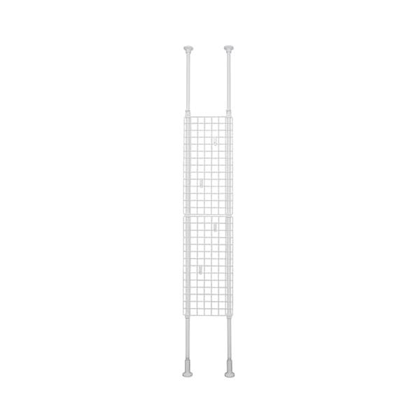 サイズ:幅35×高200~275×奥行7cm耐荷重:20kg(ネット1枚当り 10kg)特徴:強力バネとジャッキでしっかりと圧着固定道具不要で簡単に室内を間仕切れ商品重量:3.4kg