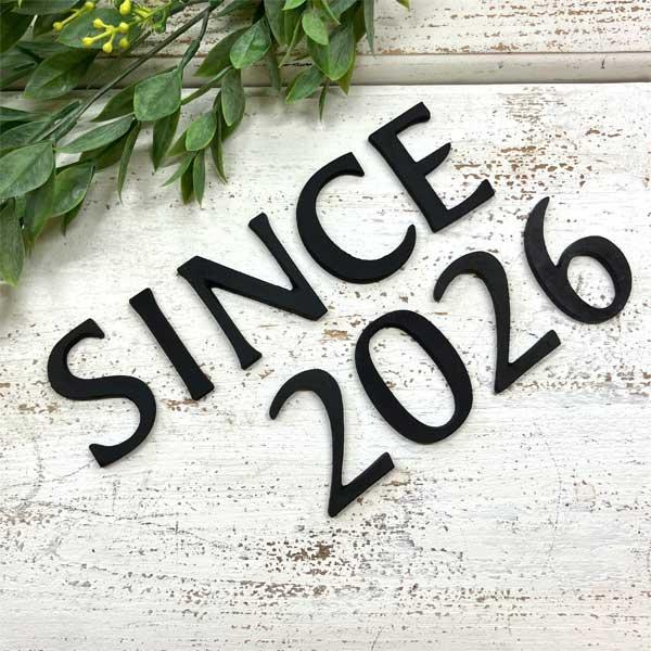 商品コード：since2026blacksince2026の9文字をセットにしました。真鍮アルファベット since2026の45mm真鍮ブラック色の9文字セット用途は色々でお客様のアイデア次第で様々なシーンにお使い頂ける人気のセットですこ...