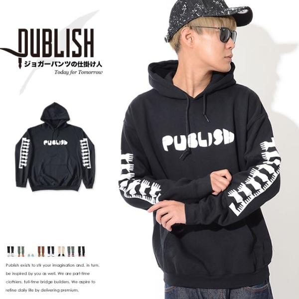 ■商品説明最先端のカッティングや素材を用いて、常に時代の先を行くハイセンスなデザインで注目を集めるブランドPUBLISHより、センターにコミカル体のロゴプリントを配置したスウェットパーカー。アーム部分にはユニークなマルチハンドデザインが採用...