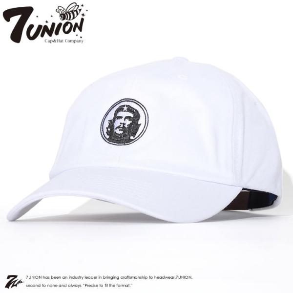 ■商品説明7人のクリエイターデザイナー達によるストリートカルチャーをベースに様々なコレクションを展開している7UNION。当ブランドよりCUBAの革命家「Che Guevara」の肖像画をサークル刺繍で落とし込んだローキャップが到着しました...