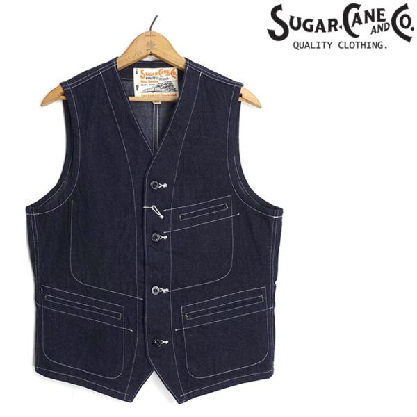 　SUGAR CANE(シュガーケーン)よりブルーデニム ワークベスト 11oz. BLUE DENIM WORK VESTのご紹介です。ワークコートやワークパンツと同じ11オンスのブルーデニムで仕立てたワークベスト。3ピースでの着用も可能...