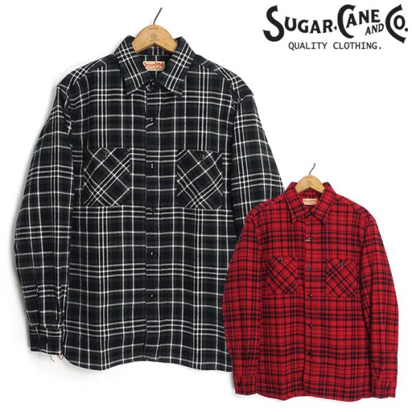 　SUGAR CANE(シュガーケーン)より長袖 ツイルチェック ワークシャツ ネルシャツ TWILL CHECK WORK SHIRT のご紹介です。シュガーケーンが資料として保管するヴィンテージをベースに、2本針巻き縫いの縫製や各部の仕...