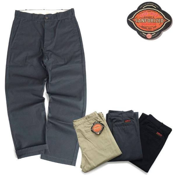 　TUF-NUT(タフナッツ)の ツイルトラウザー ワークパンツ ?T/C WORK TROUSERSのご紹介です。ポリエステル65%、コットン35%の混率で織り上げた頑丈なツイル生地を使用したワークトラウザース。生地は肌触りの良さに加えシ...