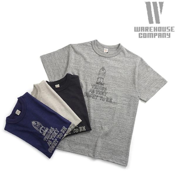 　WARE HOUSE(ウエアハウス)の半袖 Tシャツ"THINGS AS THEY OUGHT TO BE"のご紹介です。「吊り編み機より希少」と言われる旧式のローゲージ編み機で編まれたウエアハウスの定番ボディのクルーネックTシャツです。...