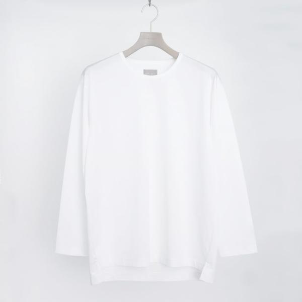 2025SS.　CURLY&amp;co HIGH-GAUGE T/C TEE (L/S)　￥11,000　taxin251-130216　Size　2(M)，3(L)　Color　WHITE/BLACKNO:251-130216MATER...