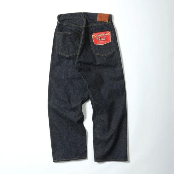 【発売日：2026年01月02日】GOLD / ゴールド　 RECYCLED WASTE SUVIN COTTON YARN 11.5oz. DENIM 5POCKET WIDE PANTS WWII MODEL　大戦モデル￥38,500(...