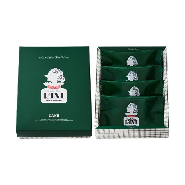 バニラが主役のマドレーヌ生地にレモンピールを入れ、しっとり焼き上げた、バニラの花のように可憐でエキゾチックな魅力が詰まったケーキです。