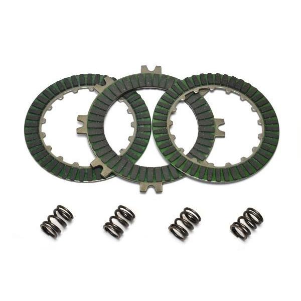 ・バネレートをアップさせ圧着効果を強化したクラッチキット・ケブラーフリクションを採用し耐久性がアップ・クラッチのオーバーホール時に最適※取り付けの際はクラッチカバーの脱着が必要です。　別途クラッチカバーガスケットセットをお買い求めください。