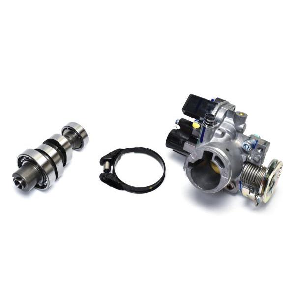 ・低回転のパワーを落とさず中高回転のパワーをアップさせるハイカムシャフト・ビッグスロットル26Φキット(ノーマルクリーナー用)でパワーアップ※FIコントローラーによるセッティングをお勧めします。