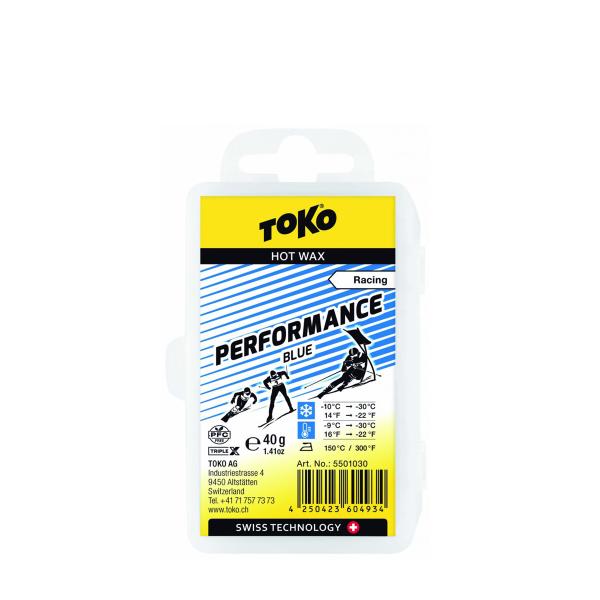 TOKO トコ ワックス■Racing Performance ブルー 40g / 5501030Anwendung und Eigenschaften寒くて積極的な積雪コンディション向け優れた滑り性を実現するトリブロック技術高度なホールド...
