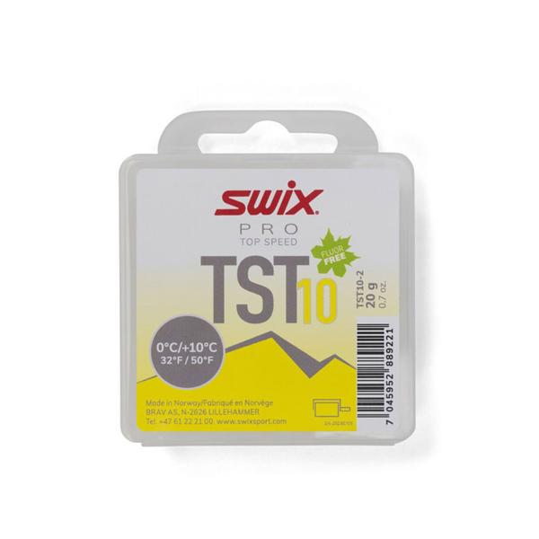SWIX スウィックス ワックス■TST010 / TS ターボイエロー 20g汚雪や乾燥した摩擦係数の多い雪（アイスバー等）に機能するレーシングワックス20g0℃〜+10℃SIZE:20gフッ素無配合■特徴固形ワックス