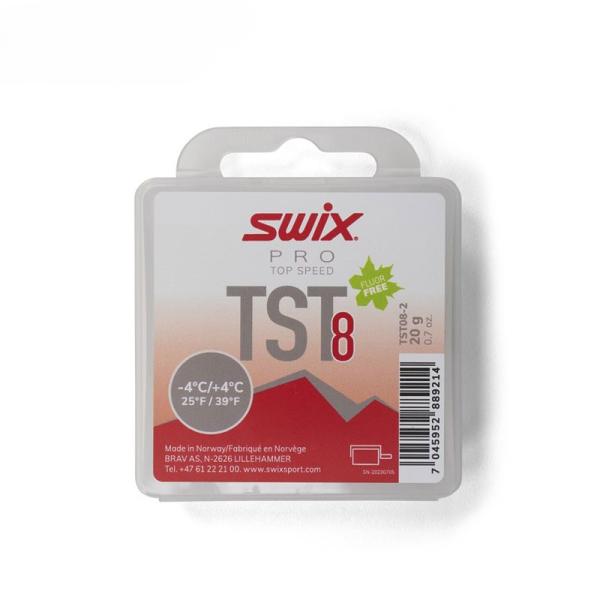 SWIX スウィックス ワックス■TST08 / TS ターボレッド 20g汚雪や乾燥した摩擦係数の多い雪（アイスバー等）に機能するレーシングワックス20g-4℃〜+4℃SIZE:20gフッ素無配合■特徴固形ワックス
