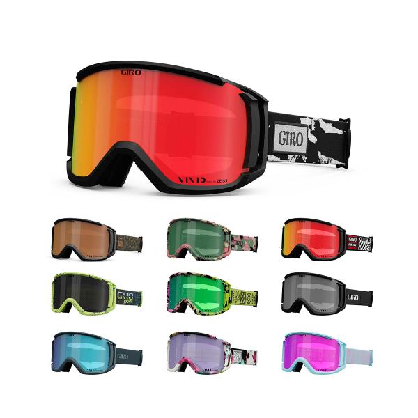 GIRO ジロ スキーゴーグル■REVOLT AF  リボルト AF カラー：レンズ（可視光線透過率）■BLACK &amp; WHITE STAINED ：VIVID Ember（35%）■TORT SILENCER CAMO：VIVID...