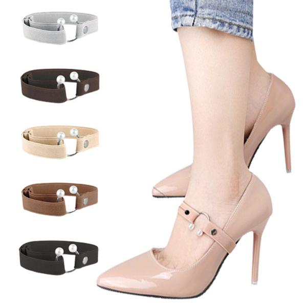 お気に入りのパンプスやミュール、歩くたびにかかとがパカパカ浮いて脱げそうになり、歩きにくくて疲れませんか？  このシューズストラップ（シューズバンド）が、足と靴をしっかり固定し、歩きやすさを劇的に改善します。  ◎パカパカ防止で歩きやすく ...