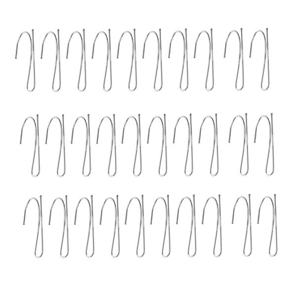 プラスチック製のカーテンフック、経年劣化で折れてしまったり、重いカーテンを支えきれなかったりしませんか？  このステンレス製の金属カーテンフック（30個セット）なら、丈夫で長持ちします。  ◎丈夫で折れにくいステンレス製 プラスチック製と違...