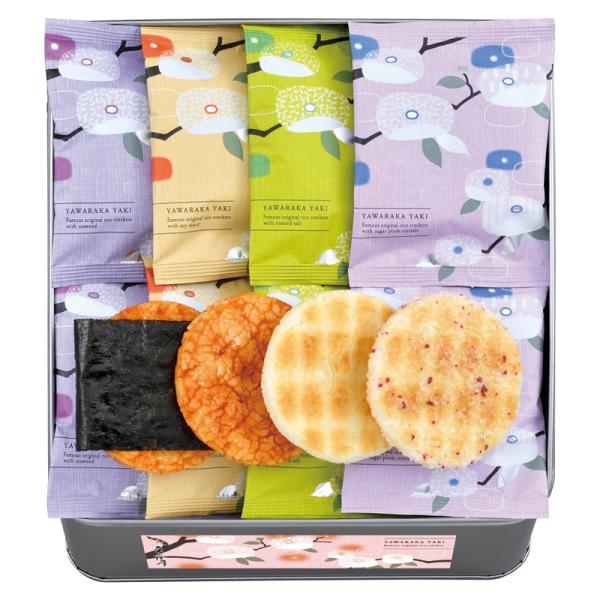 やわらか焼（直火炊き醤油・やき塩）×各7、やわらか焼（梅ざらめ・のり巻）×各6＜さまざまな用途でご利用いただいております＞お中元 お歳暮 産休 退職 誕生日 内祝 結婚祝い 記念日 出産祝い 引っ越し ご挨拶 お返し お祝い 御祝 引き出物...