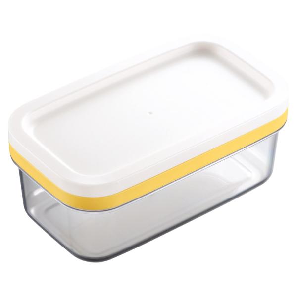 ギュッとひと押し。バターを約5gのうす切りにカットできます。カットしたらそのまま冷蔵庫に保存できます。内容:本体（約165×95×68mm）×1材質:PE・18-8ステンレス・ABS・AS箱サイズ:約73×100×195mm（入）/箱入重量...