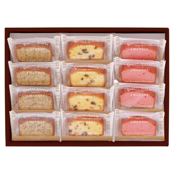 菓子職人がていねいに自家挽きしたアーモンドを使ってつくったパウンドケーキ生地を、しっとりとした口あたりになるようていねいに焼き上げました。アーモンドならではのリッチな味わいをどうぞ。内容:フルーツ・アールグレイ・ストロベリー×各4アレルギー...