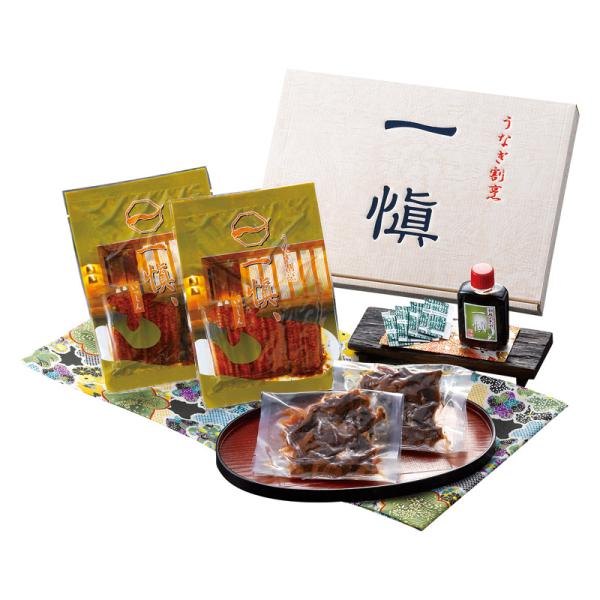 香りとコクのある「一愼特製」の蒲焼のたれは鰻本来の旨味を引き立たせます。また、うなぎ1尾からひとつしか取れない貴重な肝を蒲焼のたれで煮込み肝煮にしました。内容:蒲焼（55g）・鰻肝煮（50g）×各2、特製蒲焼のたれ（50ml）×1、山椒×4...