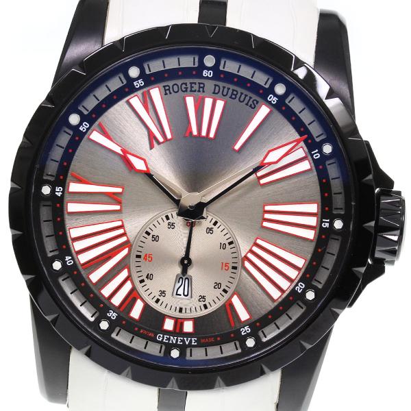■商品情報ブランド：　ロジェ・デュブイ/ROGER DUBUISモデル名：　エクスカリバー45対象：　メンズ素材：　チタン × 革文字盤色：　ブラウンムーブメント：自動巻きRef.No：　DBEX0631シリアル：90***機能・特徴：デイ...