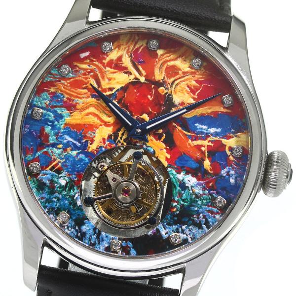 ■商品情報ブランド：　深見東州/Toshyu　Fukamiモデル名：　太平洋のご来光対象：　メンズ素材：　SS × 革文字盤色：　マルチカラームーブメント：手巻きシリアル：1**/200機能・特徴：スモールセコンド 付属品：なし(本体のみ)...