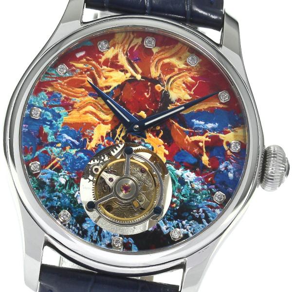 ■商品情報ブランド：　深見東州/Toshyu　Fukamiモデル名：　太平洋のご来光対象：　メンズ素材：　SS × 革文字盤色：　マルチカラームーブメント：手巻きシリアル：120***機能・特徴：スモールセコンド 付属品：なし(本体のみ)ケ...