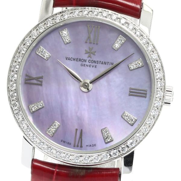 ■商品情報ブランド：　ヴァシュロン・コンスタンタン/VACHERON CONSTANTINモデル名：　トラディショナル対象：　レディース素材：　K18WG × 革/(尾錠K18WG)文字盤色：　ピンクシェルムーブメント：クォーツRef.No...
