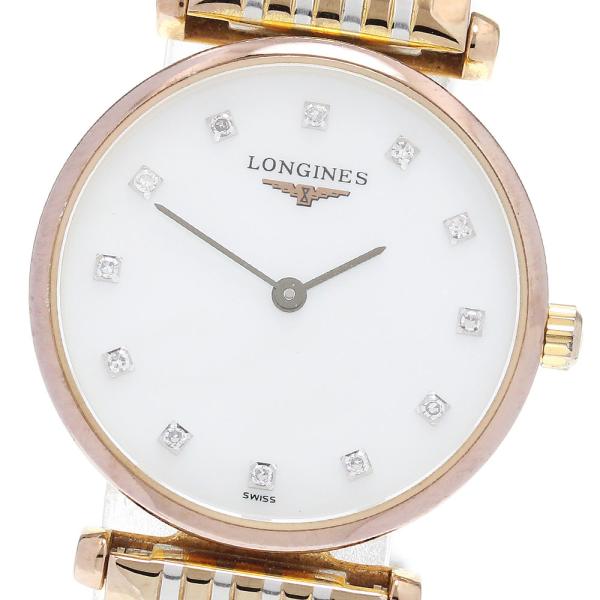 ■商品情報ブランド：　ロンジン/LONGINESモデル名：　グランドクラシック対象：　レディース素材：　SS/GP × SS/GP文字盤色：　ホワイトシェルムーブメント：クォーツRef.No：　L4.209.1付属品：余り駒 6コマ (約3...