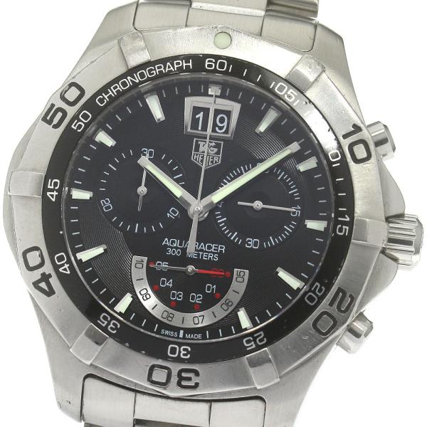 ■商品情報ブランド：　タグホイヤー/TAG HEUERモデル名：　アクアレーサー対象：　メンズ素材：　SS × SS文字盤色：　ブラックムーブメント：クォーツRef.No：　CAF101Aシリアル：RWL4***機能・特徴：デイト、クロノグ...