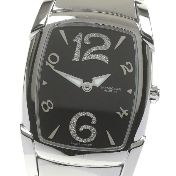 ■商品情報ブランド：　パルミジャーニフルリエ/PARMIGIANI FLEURIER対象：　レディース素材：　SS × SS文字盤色：　ブラックムーブメント：クォーツシリアル：145**付属品：余り駒 2コマ (約1.7cm)ケースサイズ(...