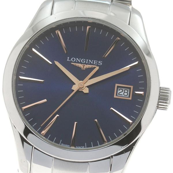 ■商品情報ブランド：　ロンジン/LONGINESモデル名：　コンクエスト クラシック対象：　レディース素材：　SS × SS文字盤色：　ネイビームーブメント：クォーツRef.No：　L2.386.4シリアル：50357***機能・特徴：デイ...