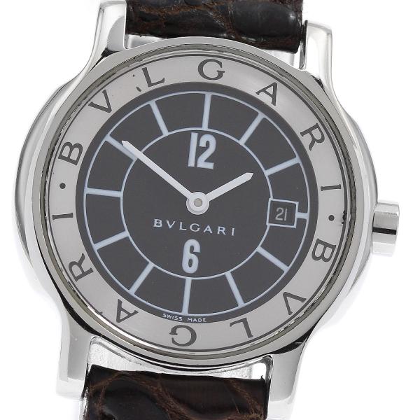 ■商品情報ブランド：　ブルガリ/BVLGARIモデル名：　ソロテンポ対象：　レディース素材：　SS × 革文字盤色：　ブラックムーブメント：クォーツRef.No：　ST29Sシリアル：D57***機能・特徴：デイト 付属品：なし(本体のみ)...