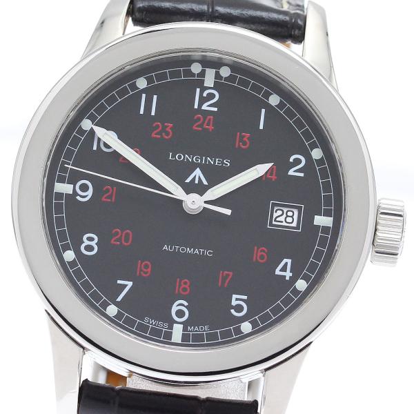 ■商品情報ブランド：　ロンジン/LONGINESモデル名：　ヘリテージ ミリタリー対象：　メンズ素材：　SS × 革文字盤色：　ブラックムーブメント：自動巻きRef.No：　L2.832.4シリアル：44339***機能・特徴：デイト 付属...
