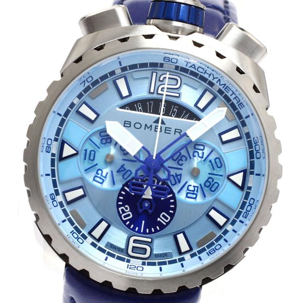 ■商品情報ブランド：　ボンバーグ/BOMBERGモデル名：　BOLT-68対象：　メンズ素材：　SS × 革文字盤色：　アイスブルームーブメント：クォーツRef.No：　BS45CHSS.050-7.3シリアル：27***機能・特徴：デイト...