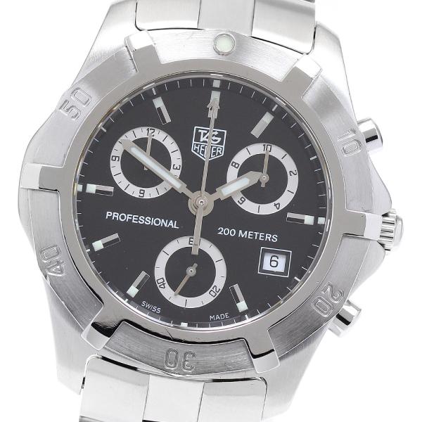 ■商品情報ブランド：　タグホイヤー/TAG HEUERモデル名：　エクスクルーシブ対象：　メンズ素材：　SS × SS文字盤色：　ブラックムーブメント：クォーツRef.No：　CN111Fシリアル：DP4***機能・特徴：デイト、クロノグラ...