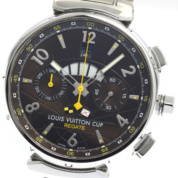 ■商品情報ブランド：　ルイ・ヴィトン/LOUIS VUITTONモデル名：　タンブール ルイヴィトンカップ レガッタ対象：　メンズ素材：　SS × SS文字盤色：　ブラウンムーブメント：自動巻きRef.No：　Q1021シリアル：RM3**...