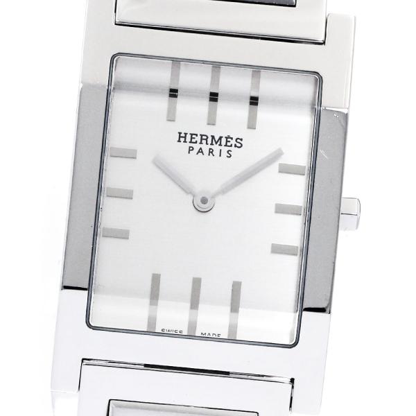 ■商品情報ブランド：　エルメス/HERMESモデル名：　タンデム対象：　メンズ素材：　SS × SS文字盤色：　シルバームーブメント：クォーツRef.No：　TA1.710シリアル：1768***付属品：なし(本体のみ)ケースサイズ(ｗ)：...