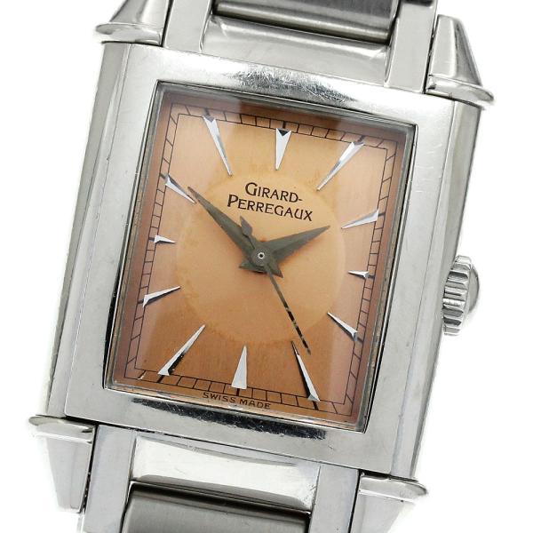 ■商品情報ブランド：　ジラール・ペルゴ/GIRARD PERREGAUXモデル名：　ヴィンテージ対象：　レディース素材：　SS × SS文字盤色：　オレンジムーブメント：手巻きRef.No：　2590シリアル：18**付属品：なし(本体のみ...