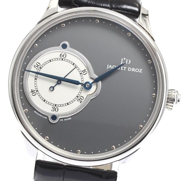 ■商品情報ブランド：　ジャケドロー/JAQUET DROZモデル名：　グラン ウール ミニット リミテッド対象：　メンズ素材：　SS × 革文字盤色：　グレームーブメント：自動巻きRef.No：　J017034201シリアル：**/88機能...