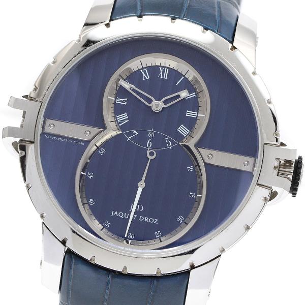 ■商品情報ブランド：　ジャケドロー/JAQUET DROZモデル名：　グランセコンド SW 対象：　メンズ素材：　SS × 革文字盤色：　ネイビームーブメント：自動巻きRef.No：　J029030-43シリアル：4**機能・特徴：スモール...