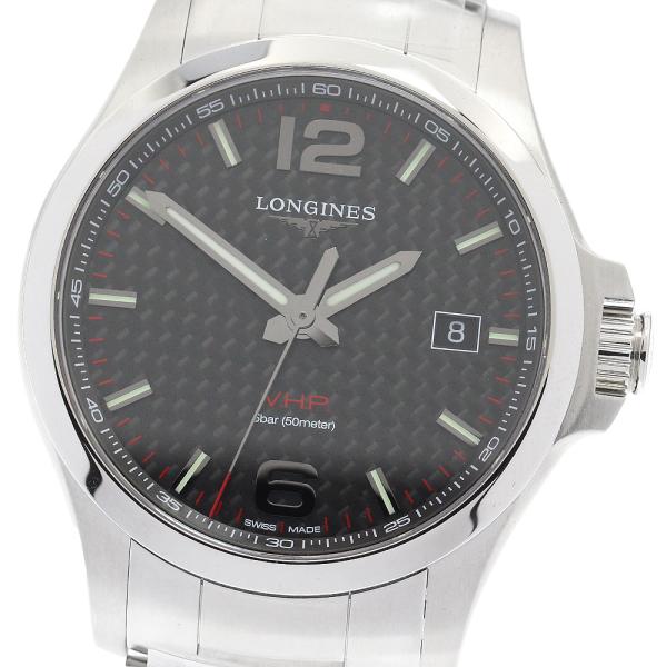 ■商品情報ブランド：　ロンジン/LONGINESモデル名：　コンクエストV.H.P対象：　メンズ素材：　SS × SS文字盤色：　ブラックムーブメント：クォーツRef.No：　L3.726.4シリアル：48314***機能・特徴：デイト 付...