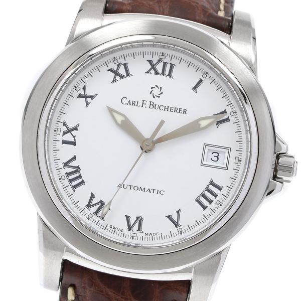 ■商品情報ブランド：　カール F.ブヘラ/CARL F.BUCHERER対象：　メンズ素材：　SS × 革文字盤色：　ホワイトムーブメント：自動巻きRef.No：　2824.620シリアル：11.0***機能・特徴：デイト 付属品：なし(本...